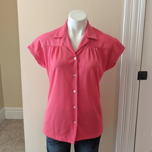 Vintage | Tops | Vintage Npc Fashion Bright Pink Top | Poshmark